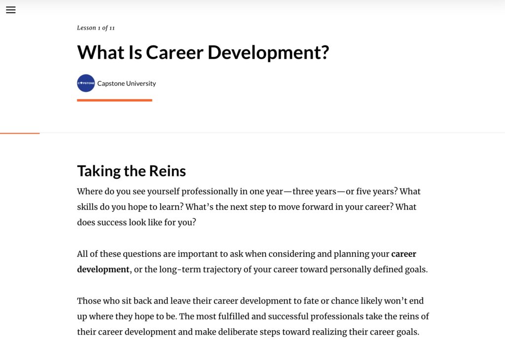 Take Control of Your Future - Career Development 101 - Capstone University