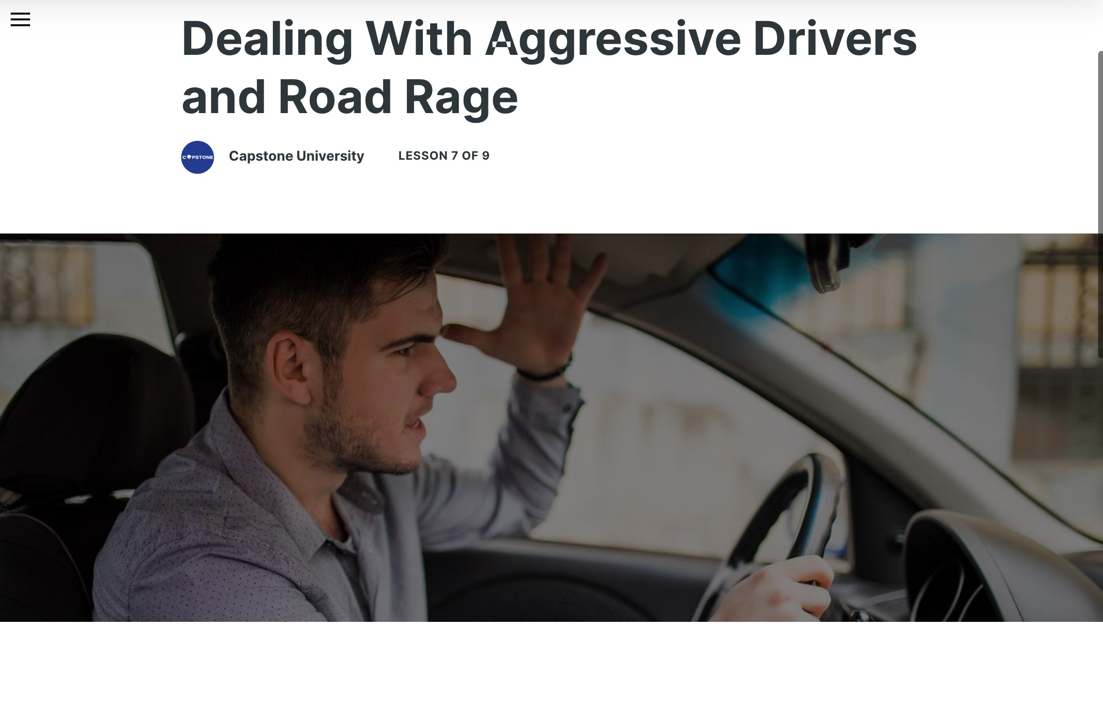 Defensive Driving Techniques - Capstone University