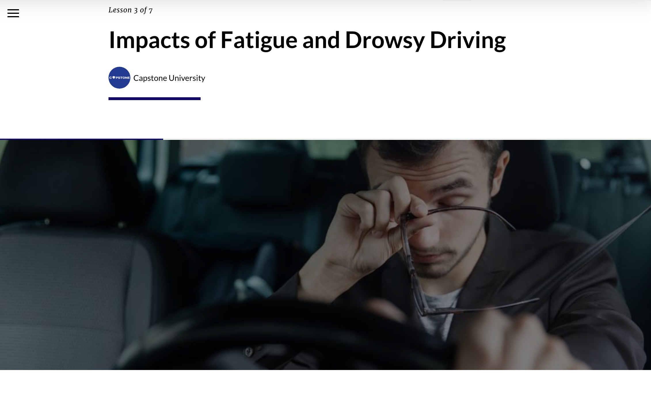 Driver's Attitude and Responsibility - Capstone University